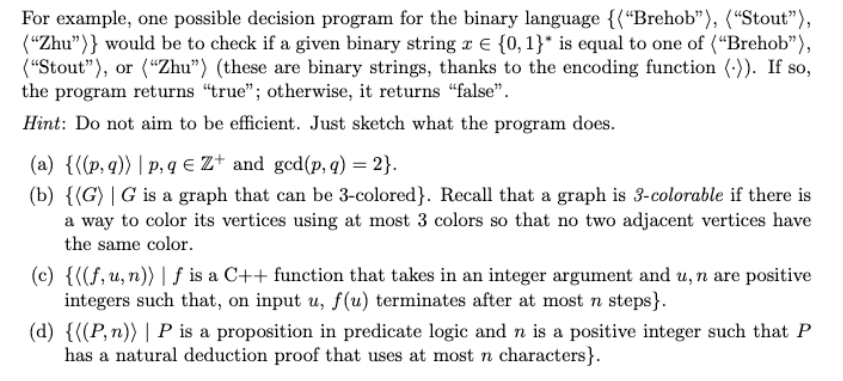 Solved 3. Decidability. (20) Show that each of the following | Chegg.com