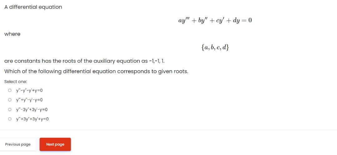 Solved Which of the following is the form of the particular | Chegg.com