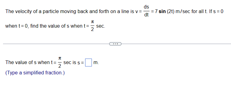Solved The velocity of a particle moving back and forth on a | Chegg.com