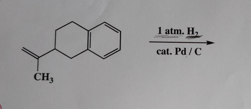 Solved 1 atm. H. cat. Pd/C CH3 Specity a zero or nonzero | Chegg.com