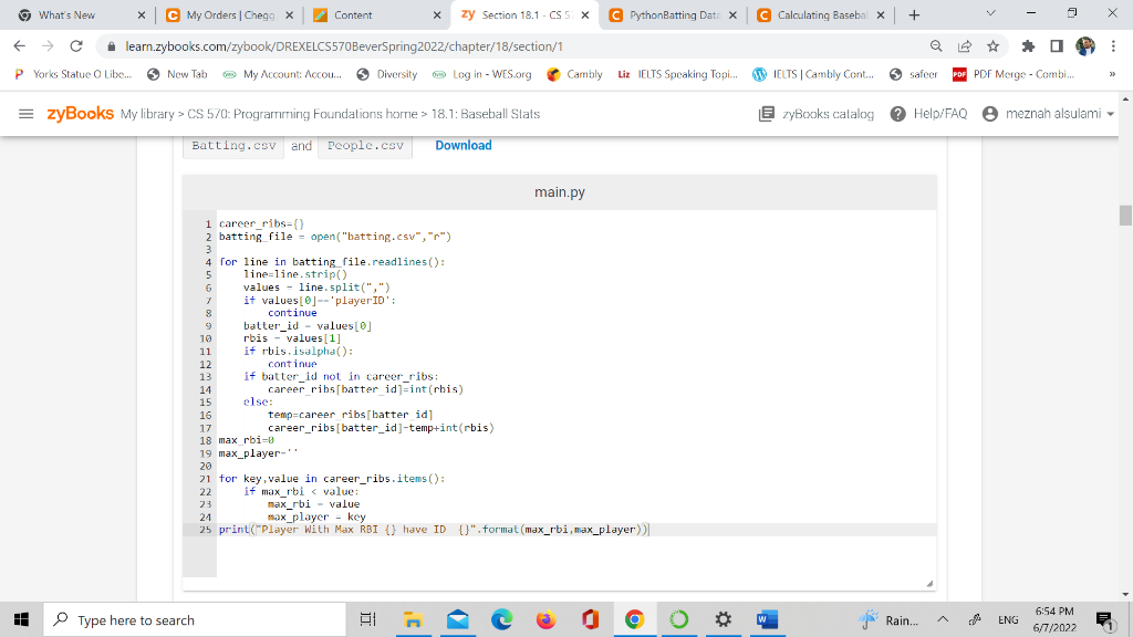 Solved Batting data since 1871 is included in the attached | Chegg.com