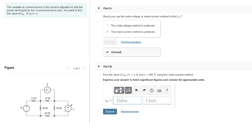 Solved Part A The variable dc current source in the circuit | Chegg.com
