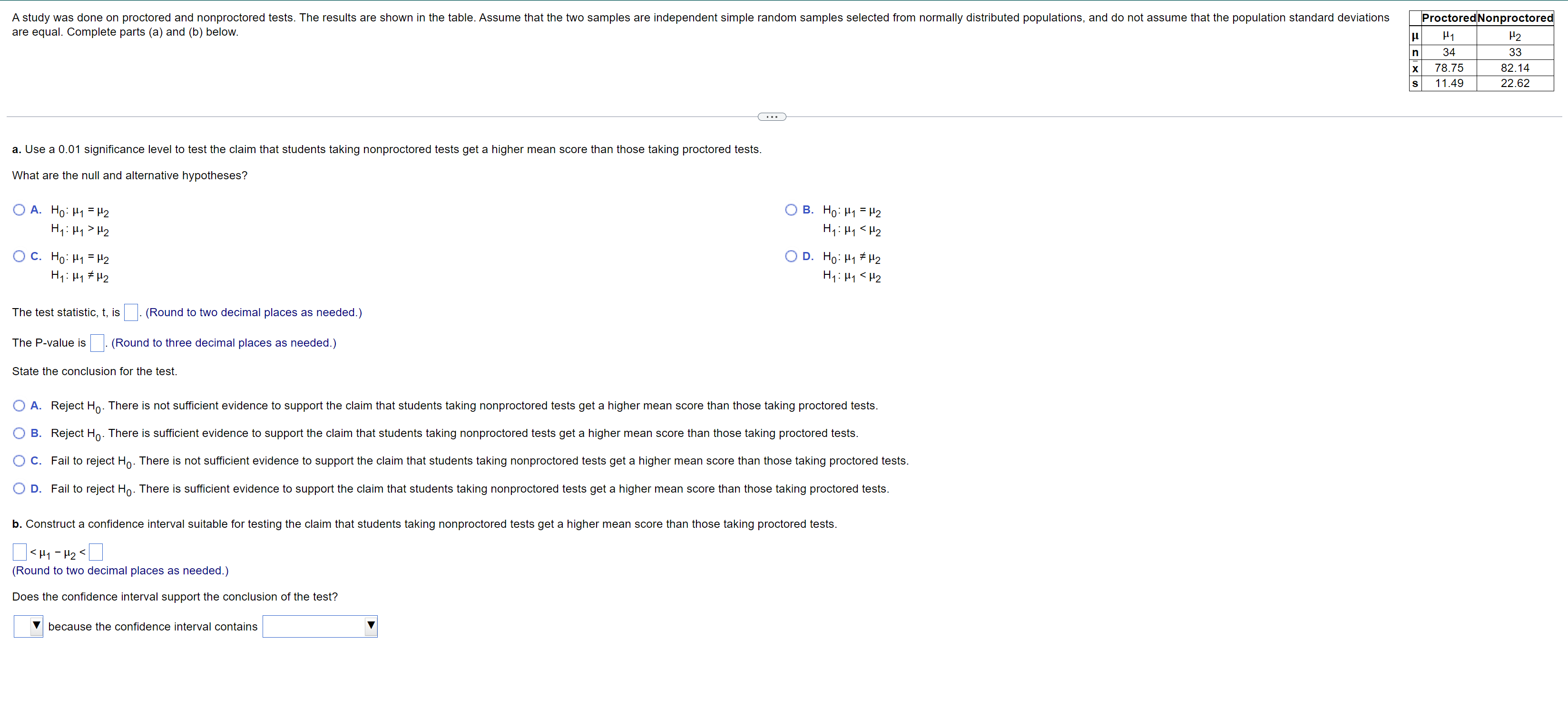 The P-value is (Round to three decimal places as | Chegg.com