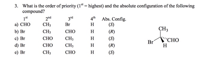Solved What is the order of priority (1^st = highest) and | Chegg.com