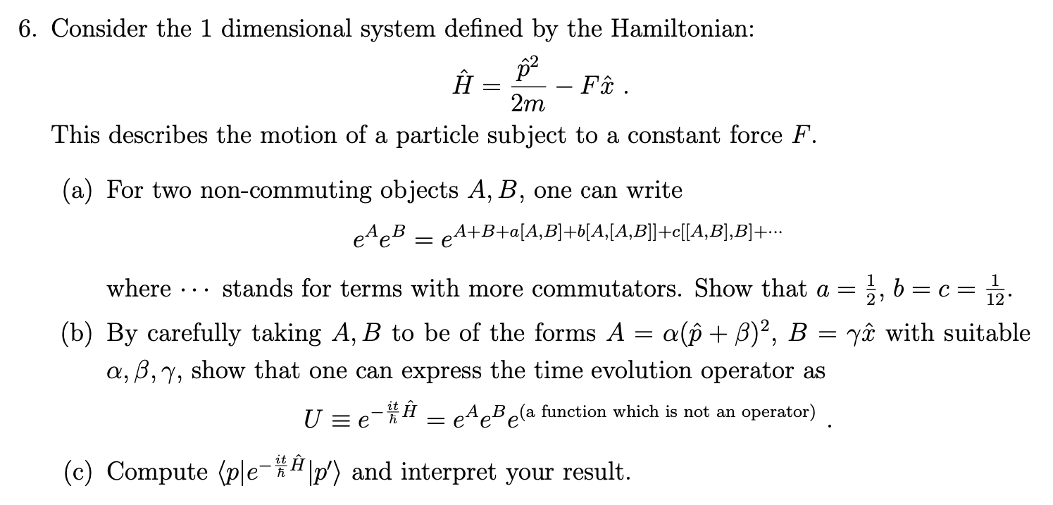 6. Consider the 1 dimensional system defined by the | Chegg.com