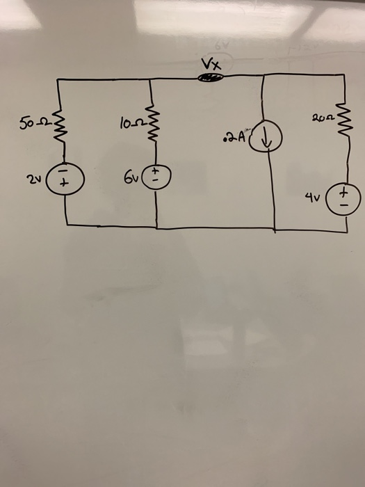 Solved Solve for vx only using KVL/KCL. Do not use nodal | Chegg.com