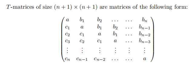 Solved a) Prove that the sum of two T-matrices is | Chegg.com