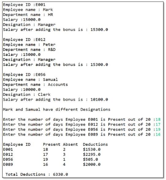 Solved public class Employee { private String empID; | Chegg.com