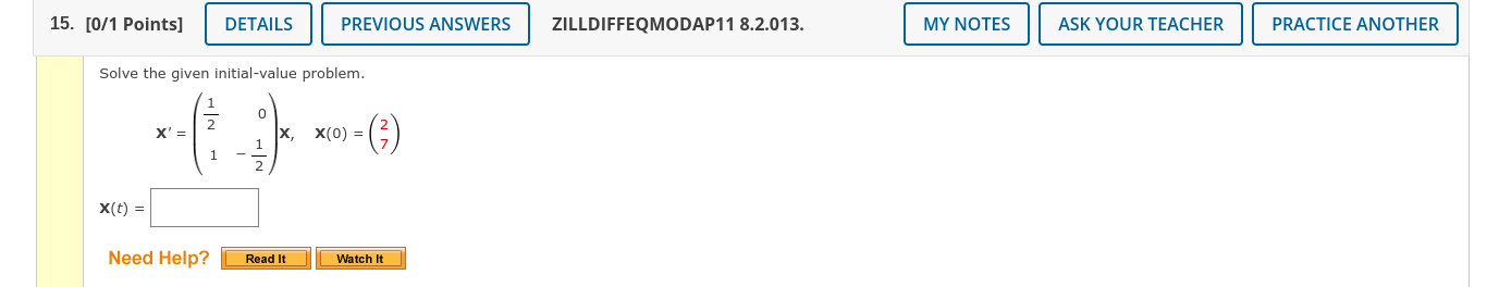 Solved Solve the given initial-value problem. | Chegg.com