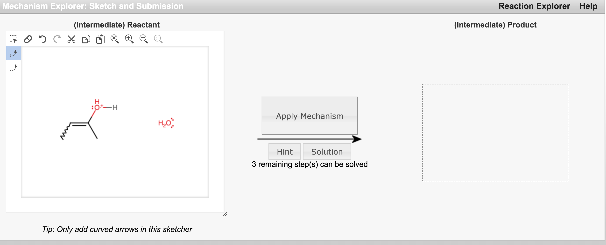 Solved Mechanism Explorer: Sketch and Submission Reaction E | Chegg.com
