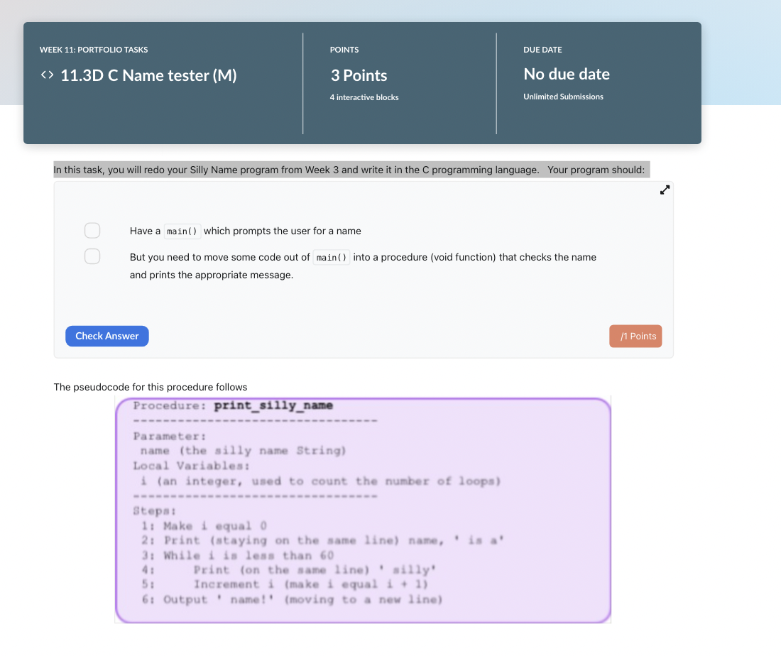 Solved In this task, you will redo your Silly Name program | Chegg.com Solved In this task, you will redo your Silly Name program | Chegg.com