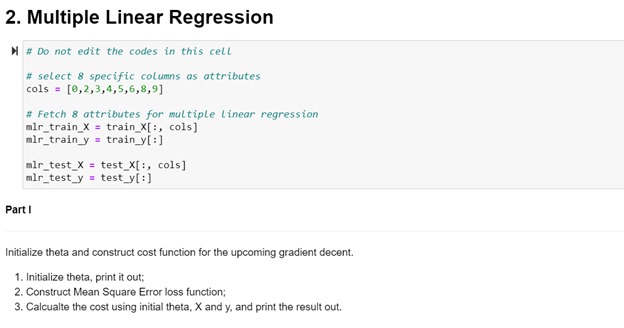 Solved Multiple Linear RegressionH Do not edit the codes in | Chegg.com
