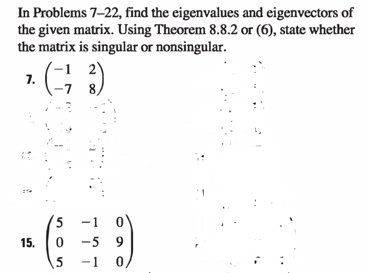 Solved In Problems 7–22, find the eigenvalues and | Chegg.com