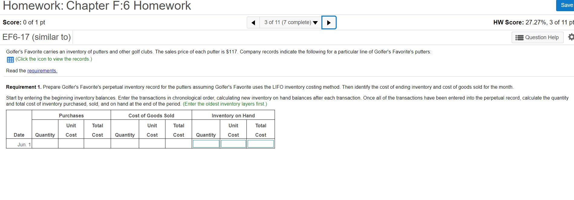 Homework: Chapter F:6 Homework Save Score: 0 of 1 pt | Chegg.com