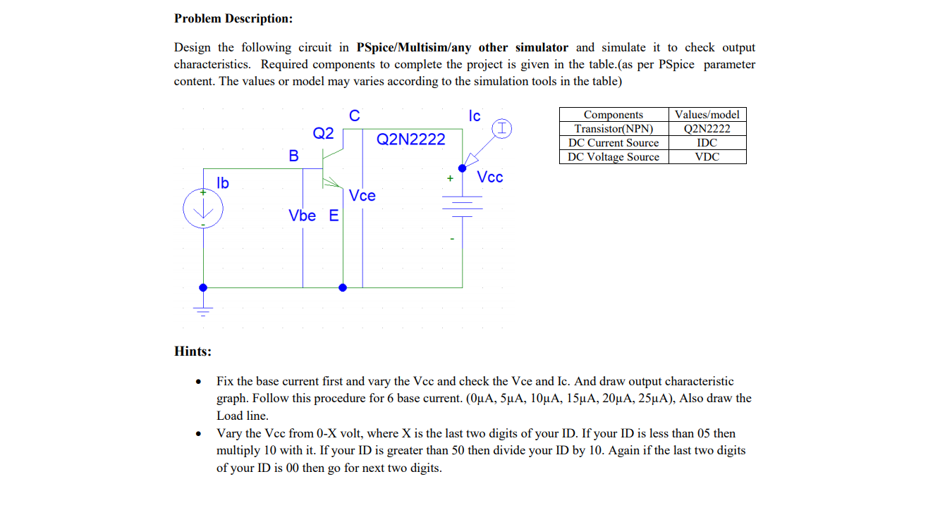 Solved Problem Description Design The Following Circuit 