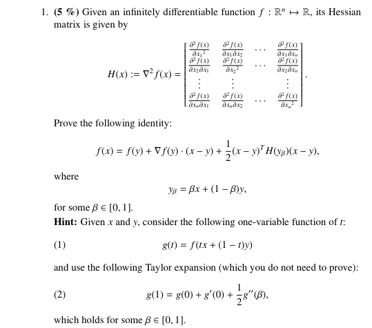 Solved 1 5 Given An Infinitely Differentiable Function F