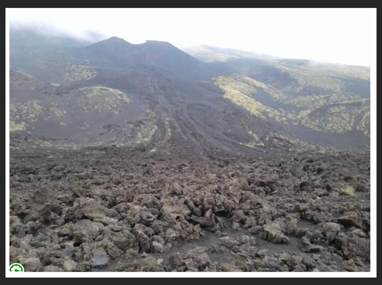 Solved b) Look at the lava flow coming from the small | Chegg.com