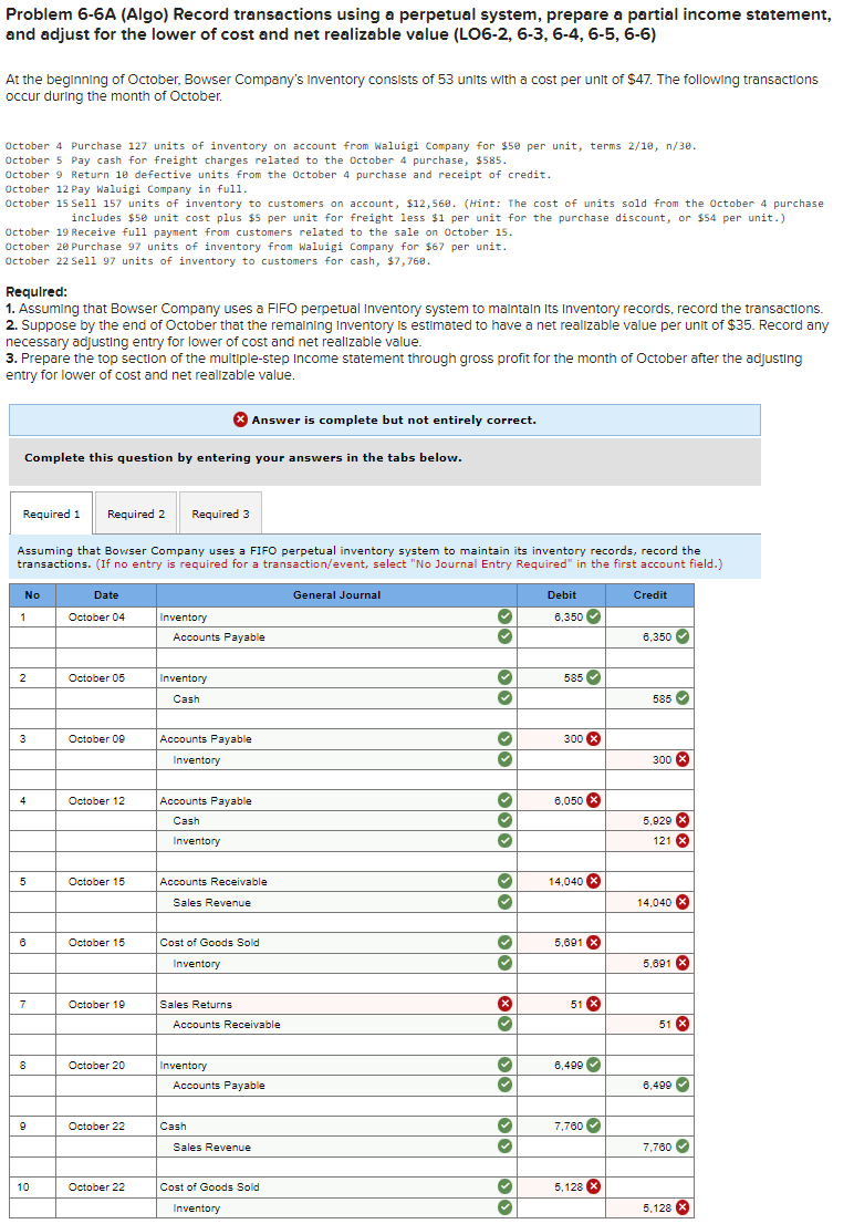 Solved Problem 6-6A (Algo) ﻿Record transactions using a | Chegg.com