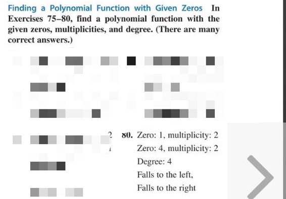 Solved Finding A Polynomial Function With Given Zeros In