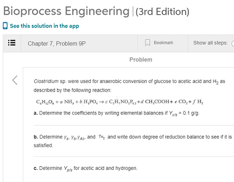 Solved Bioprocess Engineering (3rd Edition) See this | Chegg.com