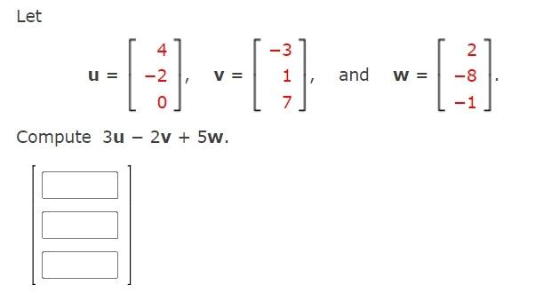 Solved Express the given vector equation as a system of | Chegg.com