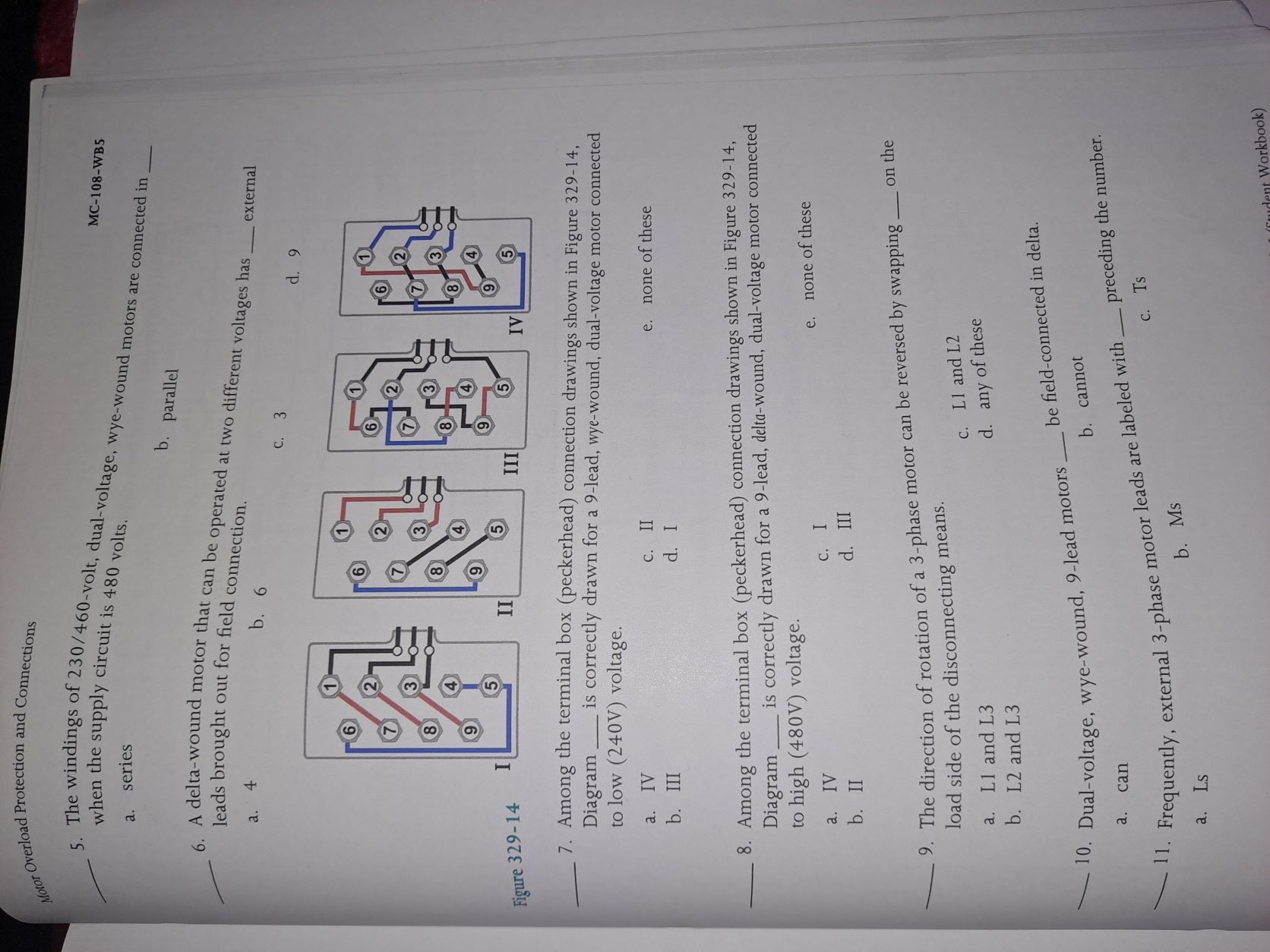 Solved 5. The windings of 230/460-volt, dual-voltage, | Chegg.com