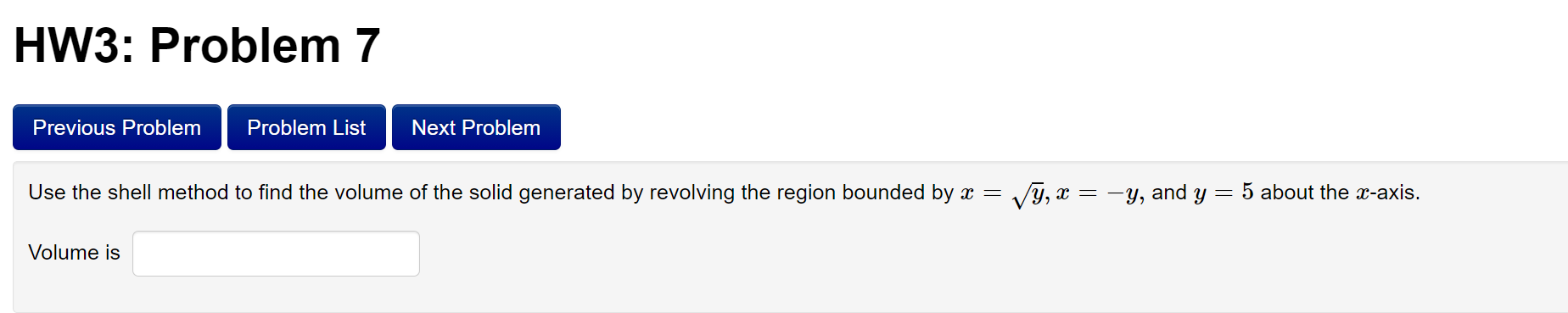 Solved HW3: Problem 7 Previous Problem Problem List Next | Chegg.com
