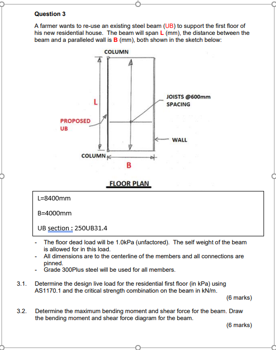 Question 3 A farmer wants to re-use an existing steel | Chegg.com