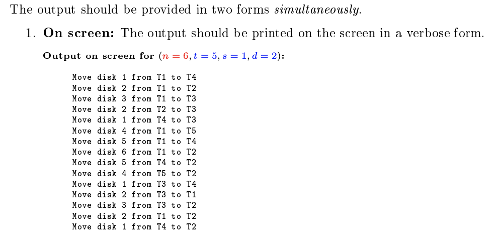 Solved java. Task 1: Solving the Generalised Tower of Hanoi | Chegg.com