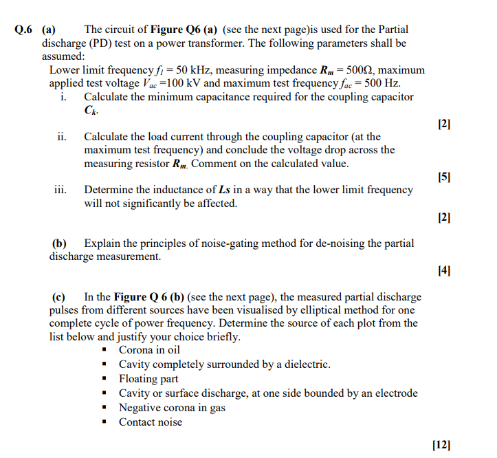 Solved Q.6 (a) The circuit of Figure Q6 (a) (see the next | Chegg.com