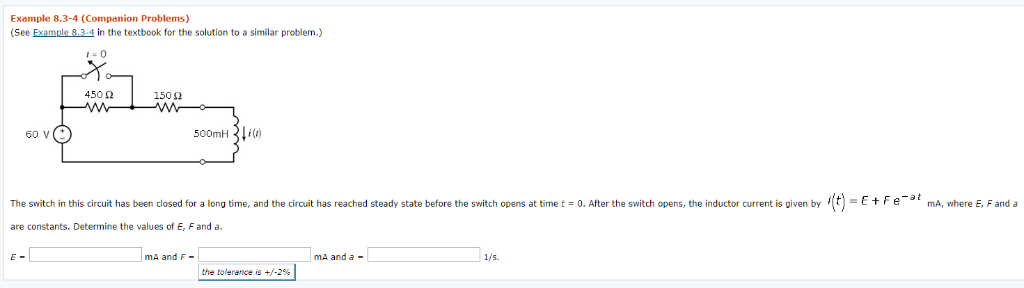 Solved Example 8.3-4 (Companion Problems) (See Example 834 | Chegg.com