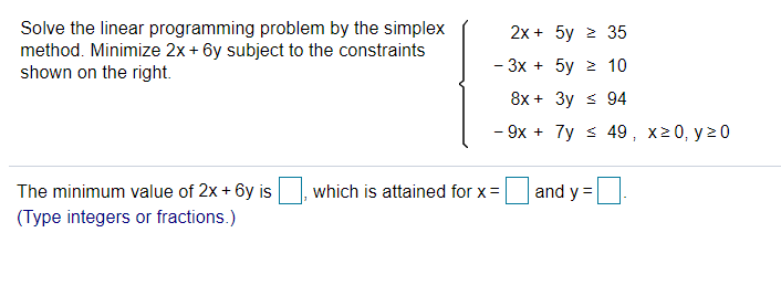 Solved Solve the linear programming problem by the simplex | Chegg.com