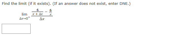 Solved Find the limit (if it exists). (If an answer does not | Chegg.com