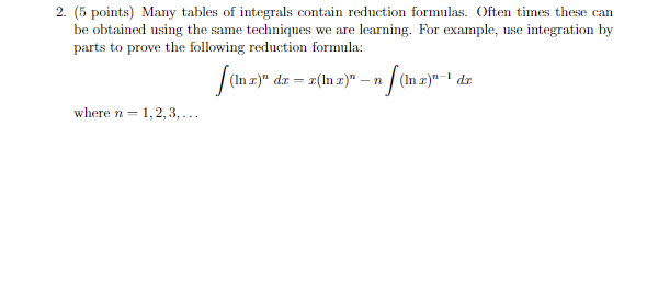 Solved 2. (5 points) Many tables of integrals contain | Chegg.com