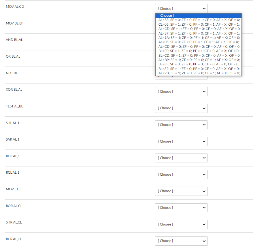 Solved Determine content of the destination operand & the | Chegg.com