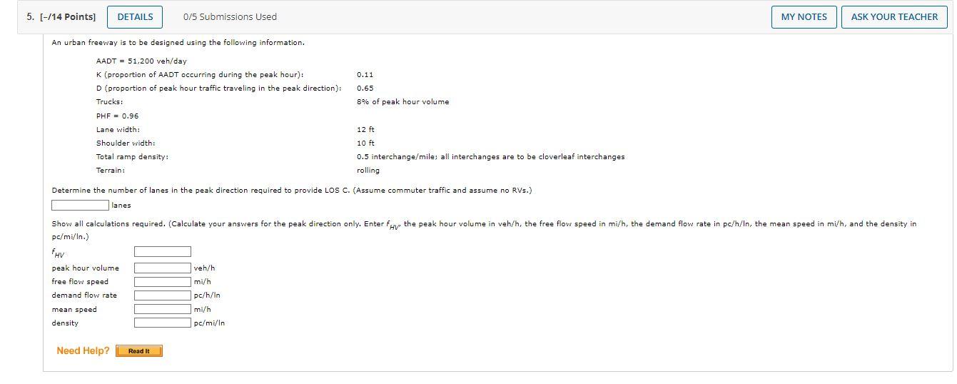 Solved 5. [-/14 Points] DETAILS 0/5 Submissions Used An | Chegg.com
