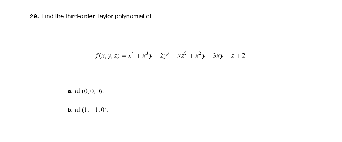 Solved Find the third-order Taylor polynomial | Chegg.com