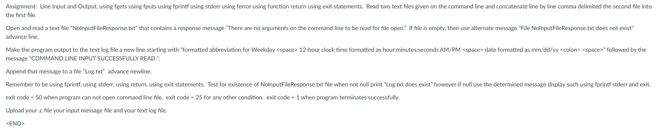 Assignment Line Input And Output Using Fgets Using 4745