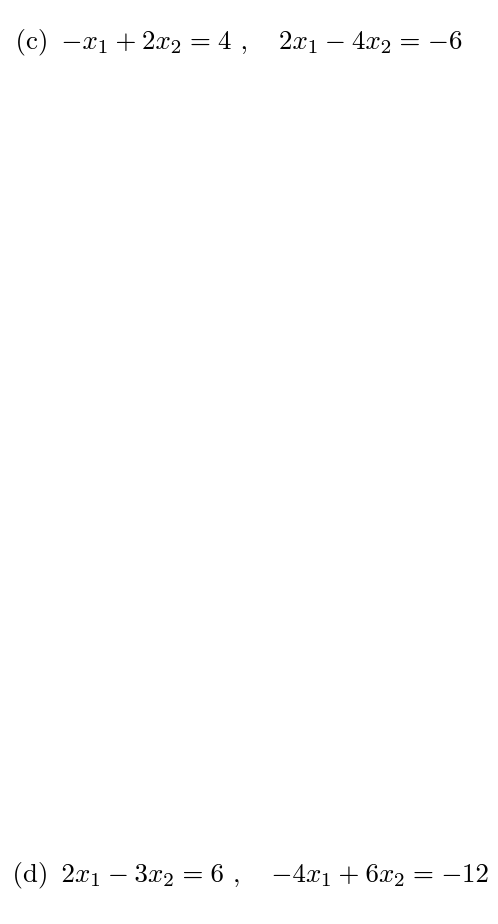 Solved 5. For all the following linear systems (i) Write the | Chegg.com