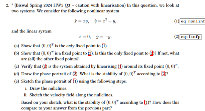 Solved PLease do all parts. Thank you! (Biswal Spring 2024 | Chegg.com
