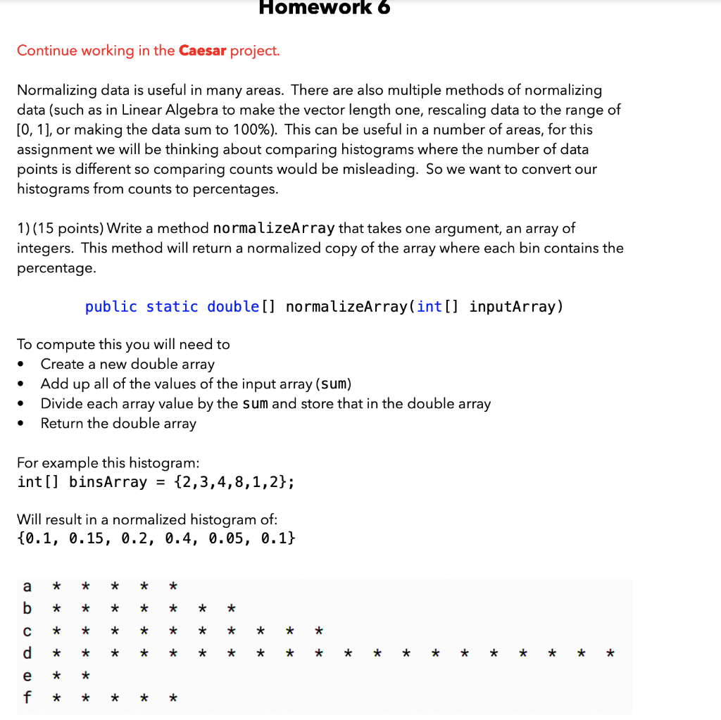 Solved Homework 6 Continue working in the Caesar project. | Chegg.com