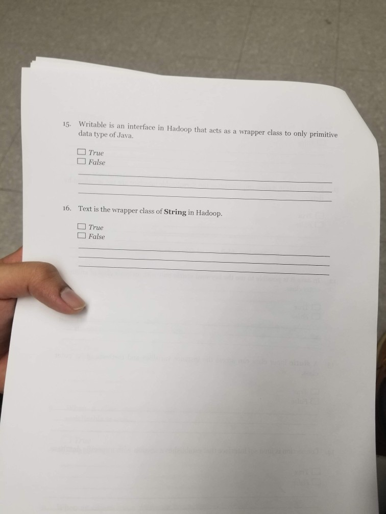 Solved O True O False Static fields in a class implementing | Chegg.com