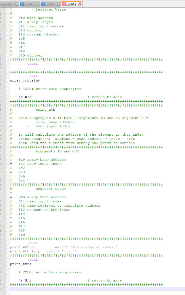Solved Write subprograms allocate_array, array_contains, and | Chegg.com