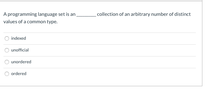 Solved collection of an arbitrary number of distinct A | Chegg.com