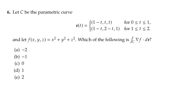 Solved Let C be ﻿the parametric | Chegg.com
