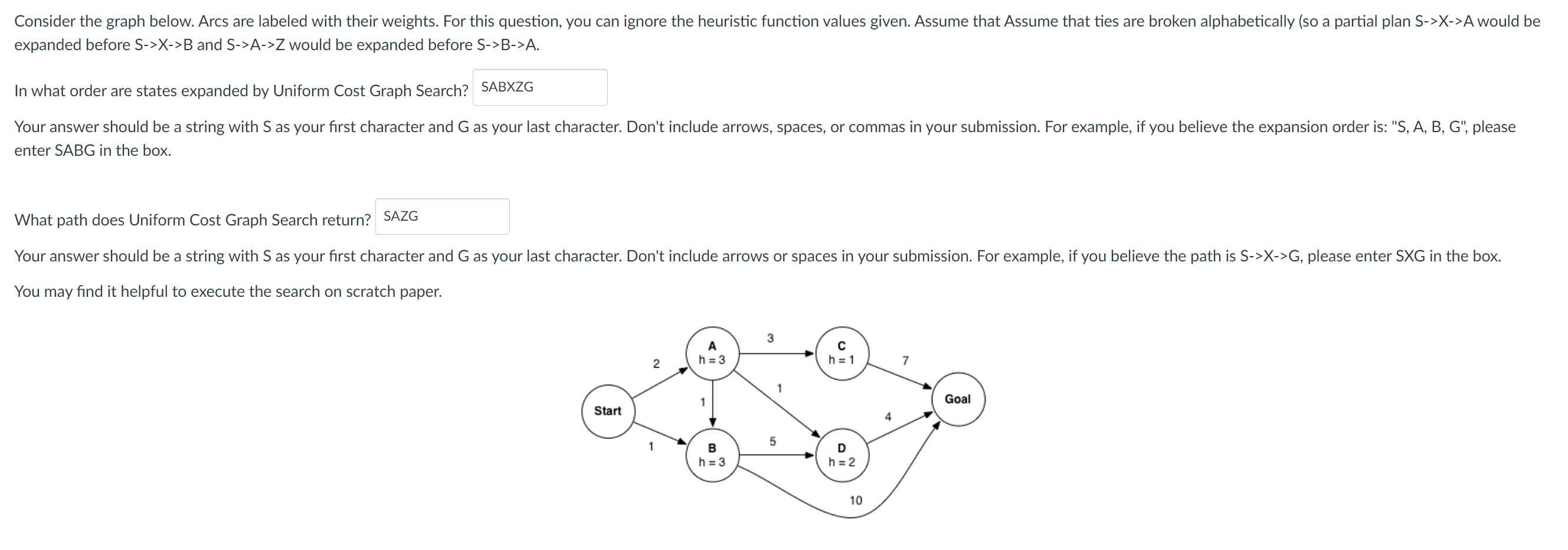 Solved expanded before S−>X−>B and S−>A−>Z would be expanded | Chegg.com