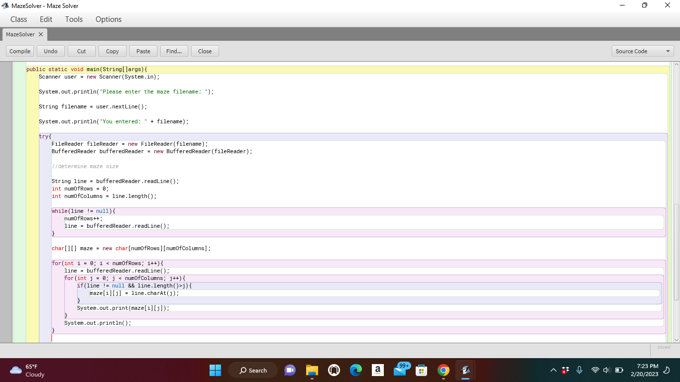 Solved N MazeSolver - Maze Solverolver - Maze Solver Edit | Chegg.com
