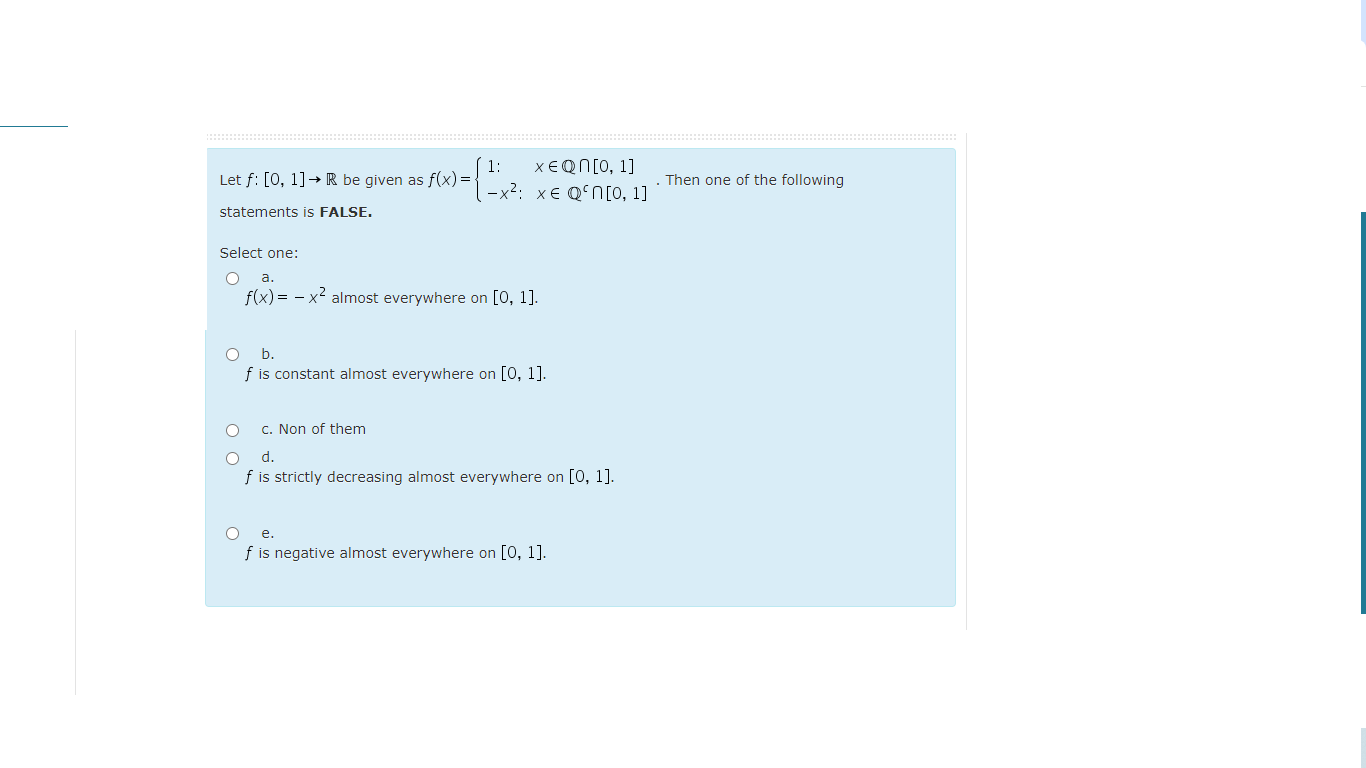 Solved Let F [0 1]→r ﻿be Given As