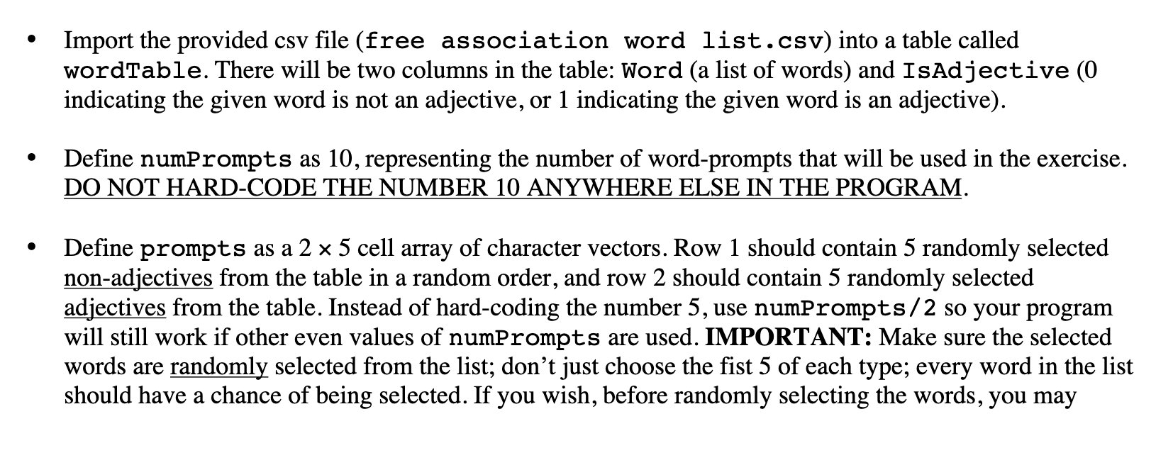 Import the provided csv file (free association word | Chegg.com