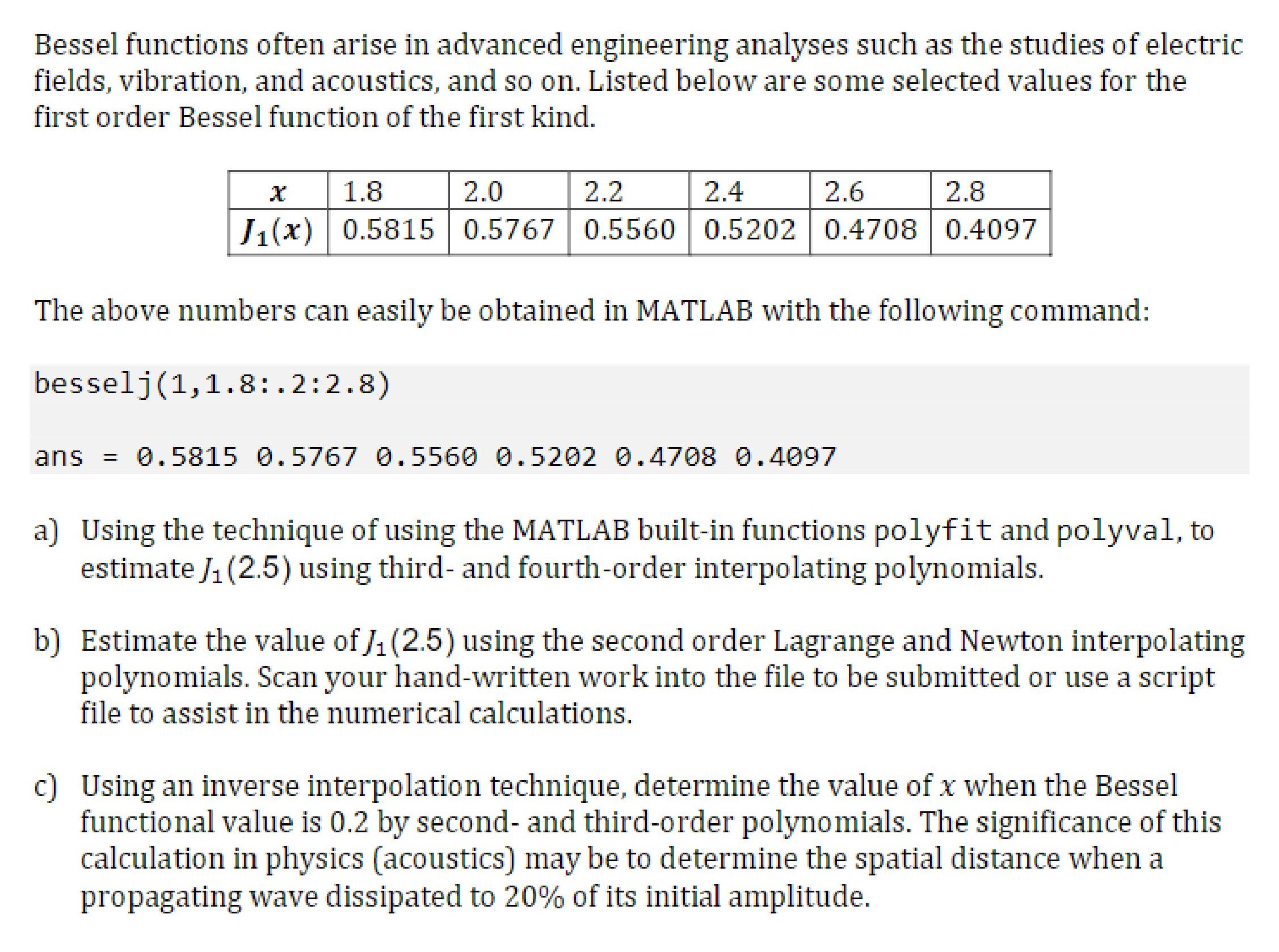 Solved PLEASE USE MATLAB! THANK YOU! | Chegg.com